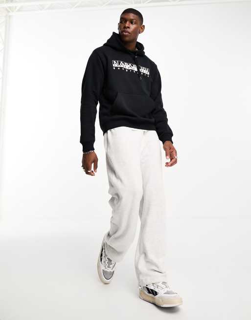 Napapijri Telemark chest print fleece hoodie in black | ASOS