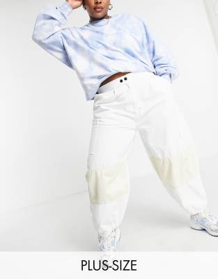 Native Youth Plus baggy cargo trousers with contrast panels | ASOS
