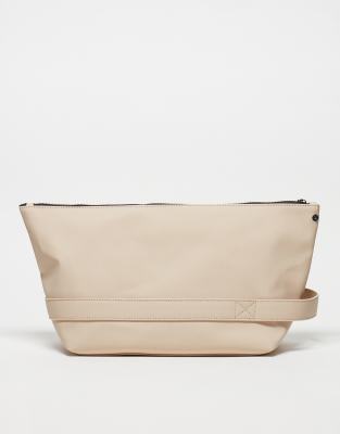 Neceser grande color topo con clips en los laterales de ASOS DESIGN | ASOS