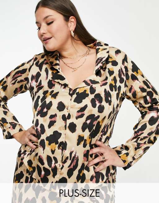 Never Fully Dressed Plus - Chemise d'ensemble à imprimé léopard | ASOS