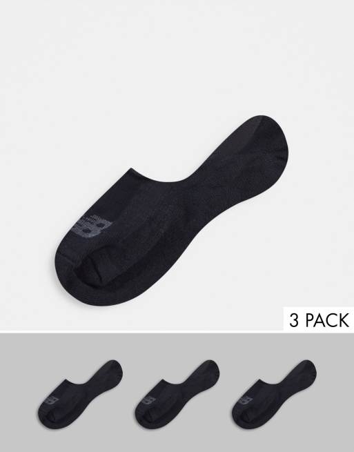 New Balance 3 pack invisible liner socks in black | ASOS
