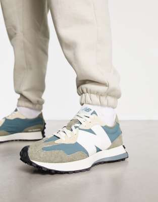 New Balance 327 sneakers in grey and light blue | ASOS