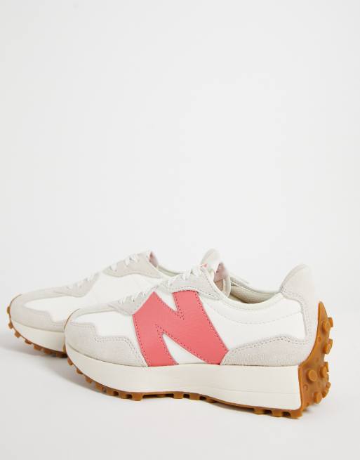 New Balance 327 sneakers in off white and pink | ASOS