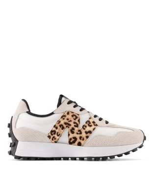 New Balance 327 sneakers with animal print in white | ASOS