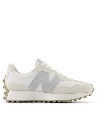 New Balance 327 trainers in white and light blue | ASOS