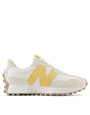 New Balance 327 trainers in white and yellow | ASOS