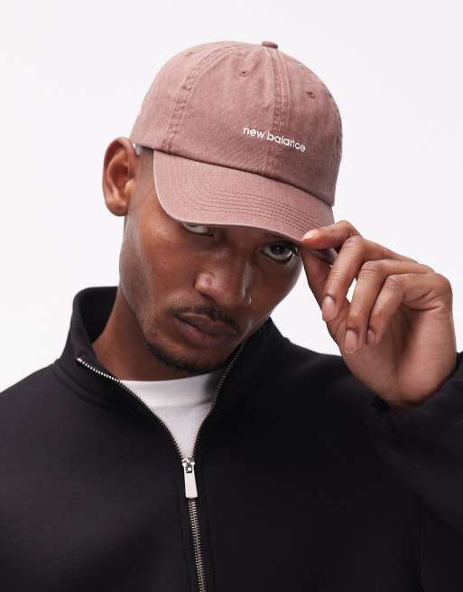 New Balance 6 panel linear logo hat in brown | ASOS
