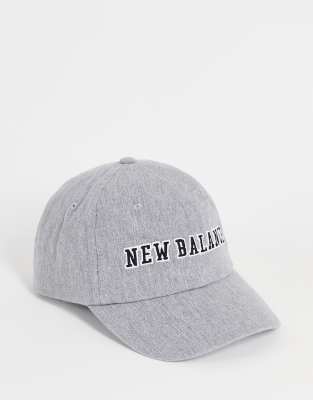 New Balance collegiate logo baseball cap in slate | ASOS