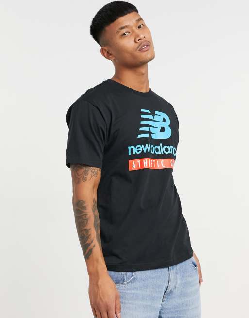 New Balance label logo T-shirt in white | ASOS