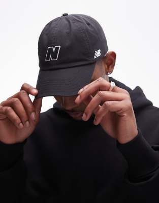 New Balance 'N' logo cap in black | ASOS