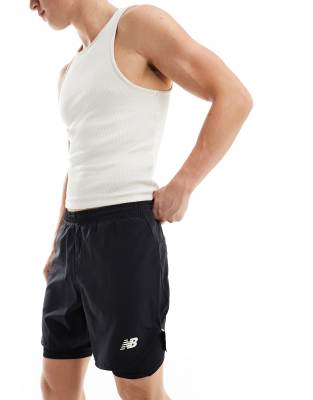 New Balance Q speed 6 inch 2-in-1 short in black | ASOS