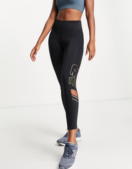 New Balance Running Achiever 7/8 leggings in black | ASOS