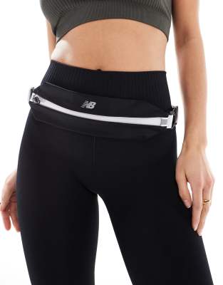 New Balance - Sort performance-bælte med stretch | ASOS