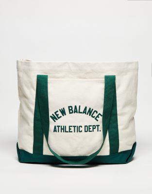 New Balance tote bag in canvas and green | ASOS