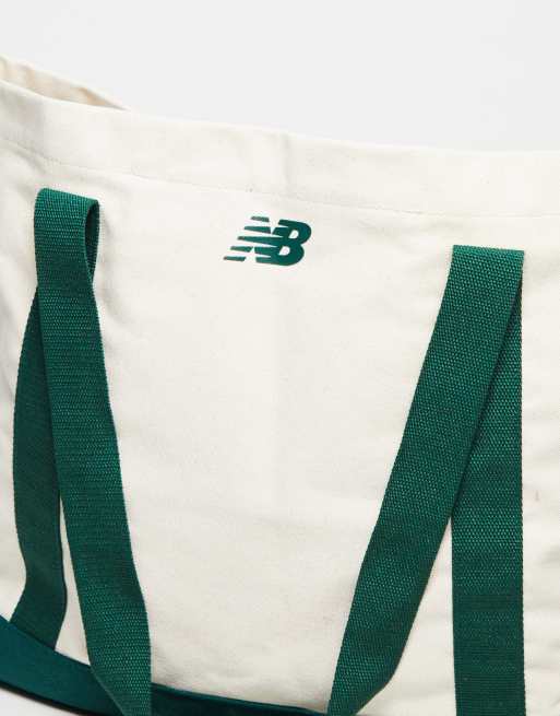 New Balance tote bag in canvas and green | ASOS