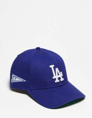 New Era 9forty LA Dodgers patch unisex cap in blue | ASOS