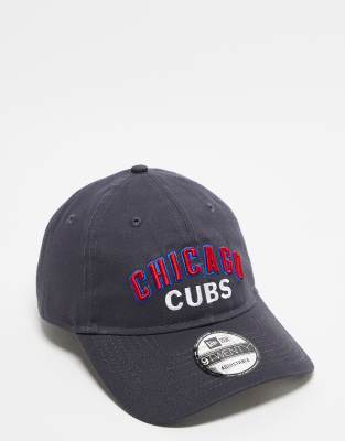 New Era Chicago Cubs wordmark 9twenty cap in grey | ASOS