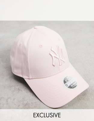 New Era Exclusive 9Forty cap in pale pink with tonal NY | ASOS