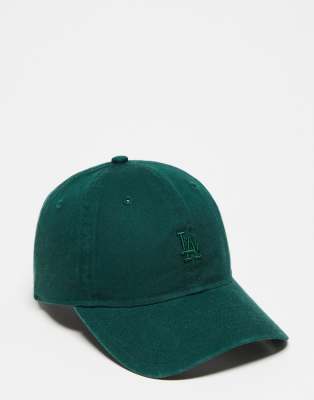 New Era LA Dodgers 9twenty mini logo cap in green | ASOS