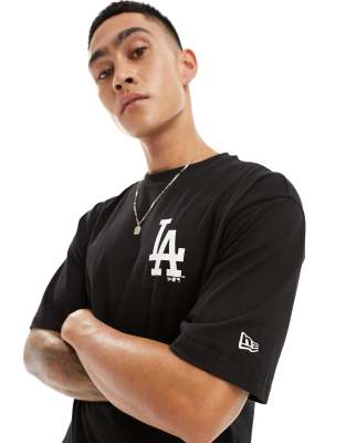 New Era LA logo t-shirt in black | ASOS