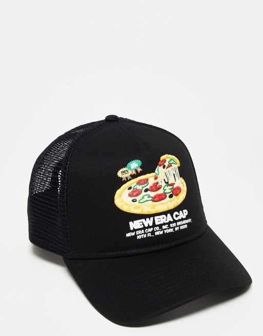 New Era New York pizza trucker cap in black | ASOS
