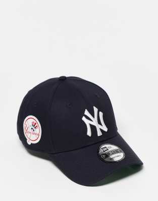 New Era New York Yankees 9forty side patch cap in navy | ASOS