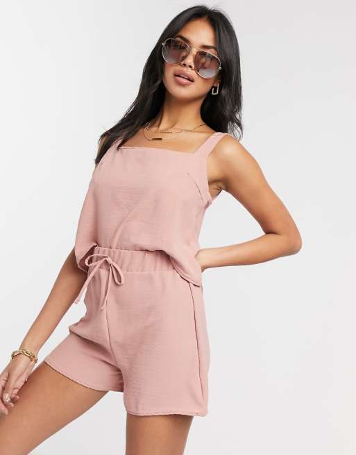 New Girl Order co ord drawstring beach shorts in rose pink | ASOS