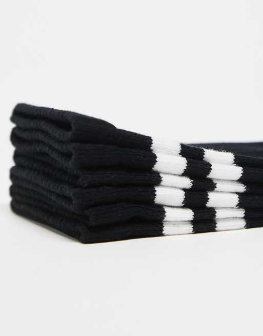New Look 3-pack stripe sports socks in multi | ASOS