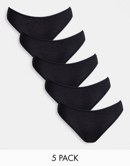New Look 5 pack brazilian briefs in black | ASOS
