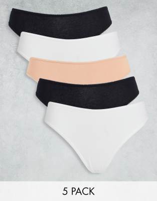 New Look 5 pack brazilian briefs in multi | ASOS