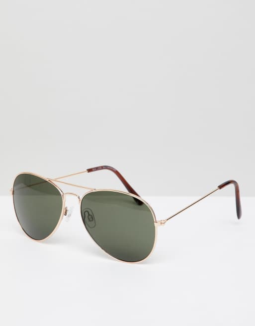 New Look aviator sunglasses in gold | ASOS