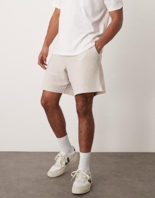 New Look – Beiga shorts med våffeltextur | ASOS