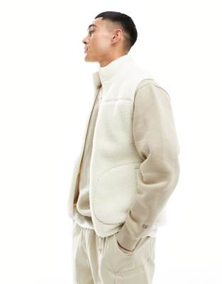 New Look borg vest in off white | ASOS