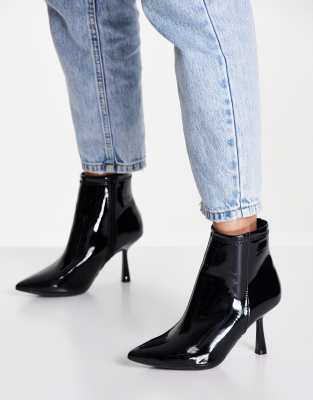 New Look - Bottines souples vernies à bout pointu - Noir | ASOS