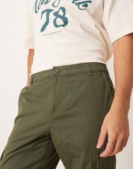 New Look cargo pants in khaki | ASOS