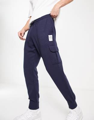 New Look cargo trackies in navy | ASOS
