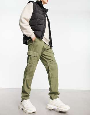 New Look Cuffed Cargo Pants In Khaki-green | ModeSens