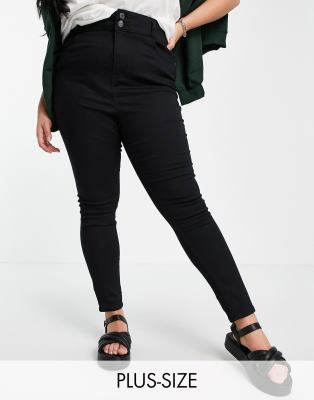 New Look Plus New Look Curve Lift And Shape Skinny Jeans In Black ...