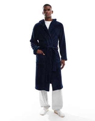 New Look dressing gown in navy | ASOS