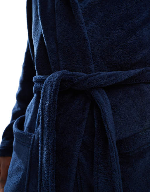 New Look dressing gown in navy | ASOS