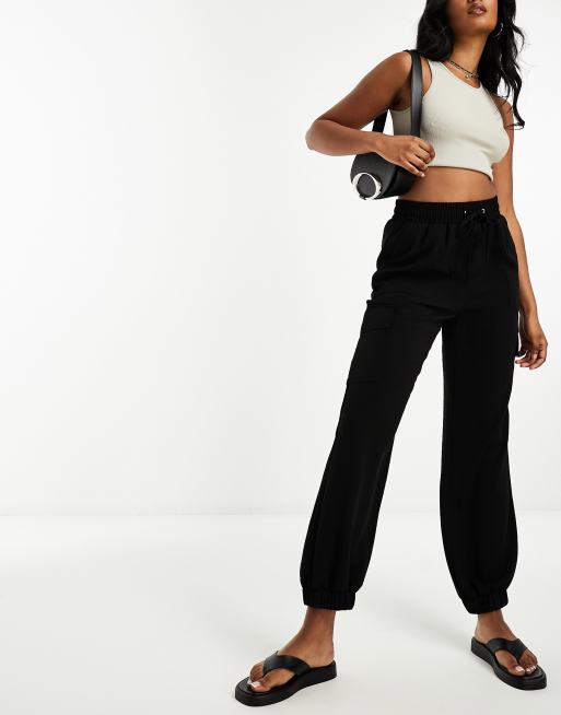 New Look formal cargo trackies in black | ASOS