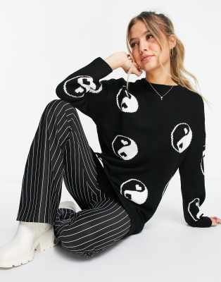 New Look graphic jumper in black | ASOS
