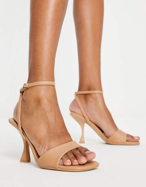 New Look heeled sandals in camel | ASOS