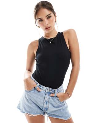 New Look high neck bodysuit in black | ASOS