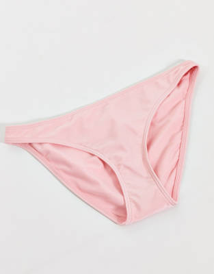 New Look hipster bikini bottoms in pink | ASOS