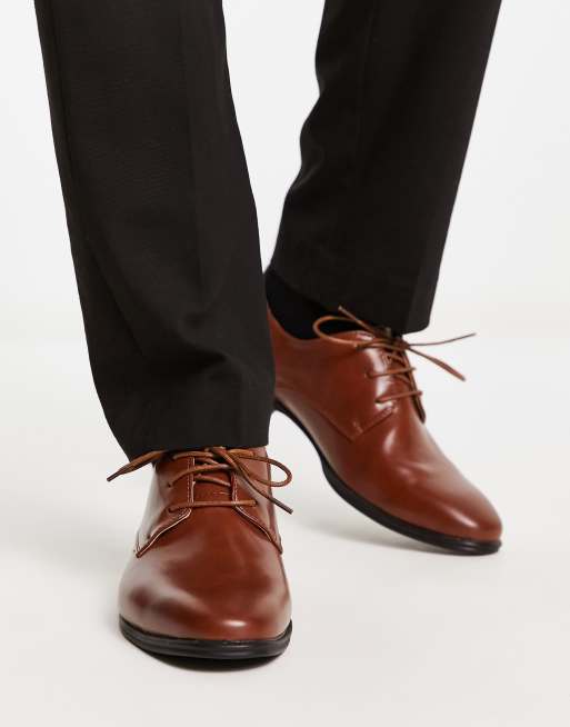 New Look lace up brogues in mid brown | ASOS