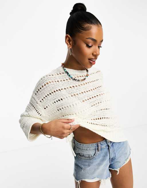 New Look ladder jumper in white | ASOS