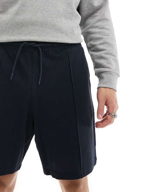 New Look pintuck short in navy | ASOS