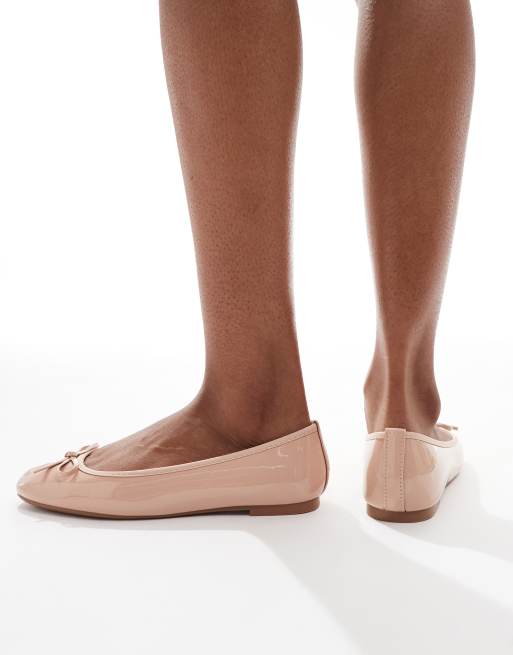 New Look PU ballet flats in neutral | ASOS