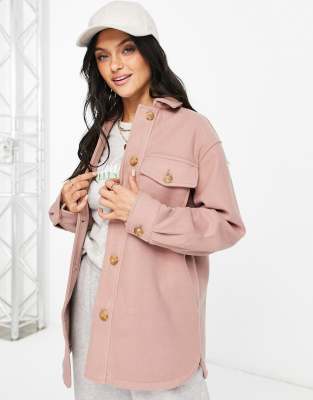 New Look shacket in pink | ASOS